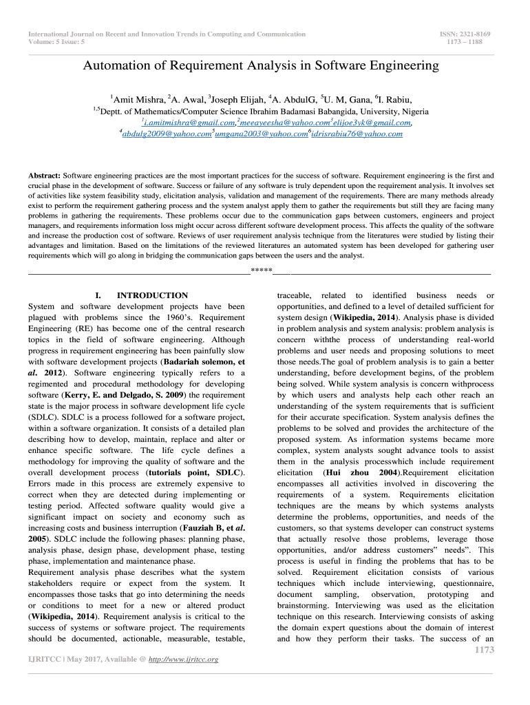 Fillable Online Automation Of Requirement Analysis In Software fillable-online-automation-of-requirement-analysis-in-software
