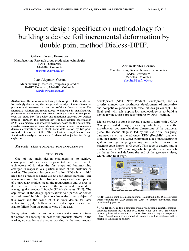 Fillable Online Product design specification methodology for Fax Email ...