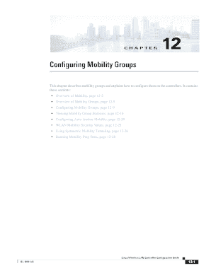 Fillable Online Configuring Mobility Groups Fax Email Print - pdfFiller