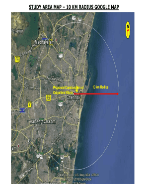 Fillable Online STUDY AREA MAP 10 KM RADIUS GOOGLE MAP Fax Email Print ...