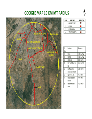 Fillable Online GOOGLE MAP 10 KM MT RADIUS Fax Email Print - pdfFiller
