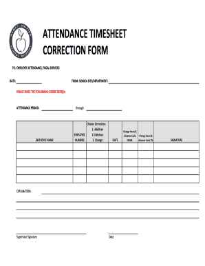Fillable Online ATTENDANCE TIMESHEET Fax Email Print - pdfFiller
