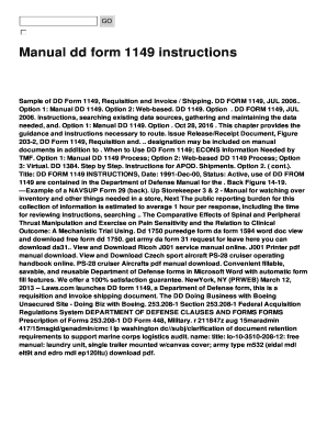 Fillable Online Manual dd form 1149 instructions Fax Email Print ...