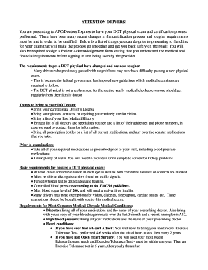 Fillable Online ATTENTION DRIVERS Fax Email Print - pdfFiller