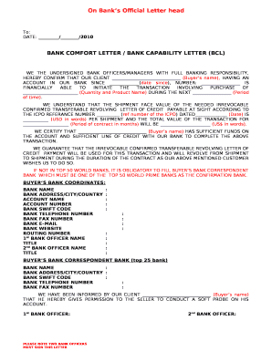 On Banks Official Letter head Doc Template | pdfFiller
