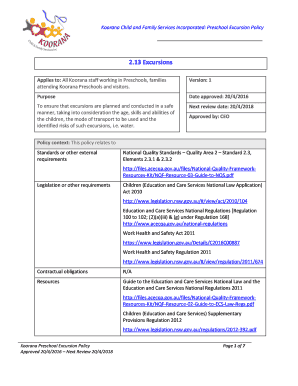 Fillable Online Koorana Child and Family Services Incorporated ...