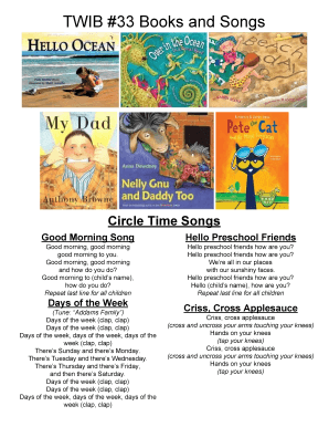 Fillable Online TWIB #33 Books and Songs Fax Email Print - pdfFiller