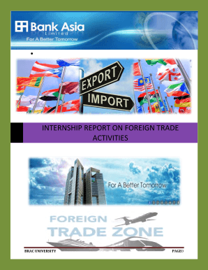 Fillable Online Internship Report on Foreign Trade Activities Fax Email ...
