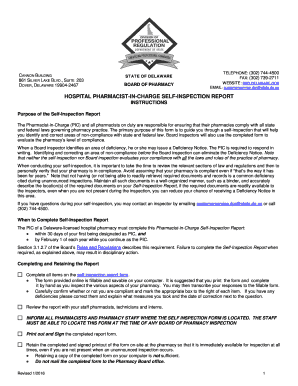 Fillable Online Purpose of the Self-Inspection Report Fax Email Print ...