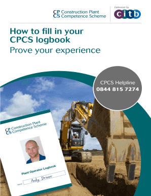Fillable Online CPCS logbook Fax Email Print - pdfFiller