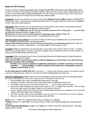 Fillable Online Basics of APA Format Fax Email Print - pdfFiller