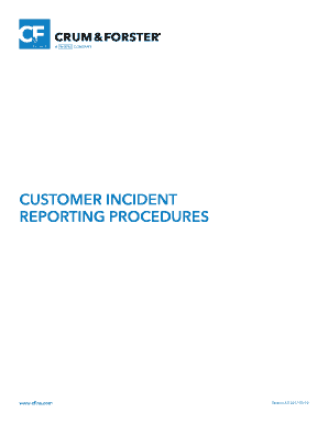 Fillable Online CUSTOMER INCIDENT Fax Email Print - pdfFiller