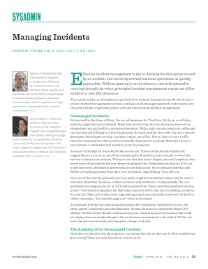 Fillable Online Managing Incidents Fax Email Print - pdfFiller