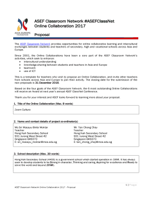 Fillable Online The ASEF Classroom Network provides opportunities for ...