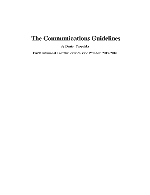 Fillable Online The Communications Guidelines Fax Email Print - pdfFiller