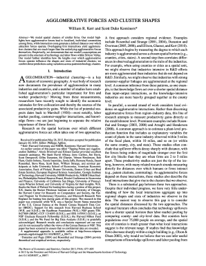 Fillable Online AGGLOMERATIVE FORCES AND CLUSTER SHAPES Fax Email Print ...