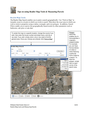 Fillable Online Tips on using Realist Map Tools & Measuring Parcels Fax ...