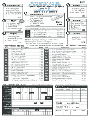 Fillable Online 1 - 8x10 Memory Mate Fax Email Print - pdfFiller