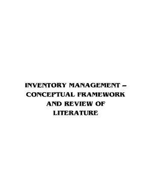 Fillable Online INVENTORY MANAGEMENT CONCEPTUAL FRAMEWORK Fax Email ...