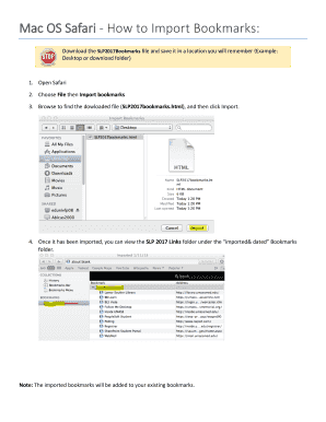 Fillable Online Mac OS Safari - How to Import Bookmarks: Fax Email ...