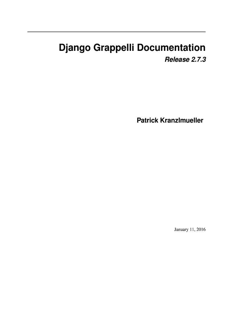 Fillable Online Django Grappelli Documentation Fax Email Print - pdfFiller