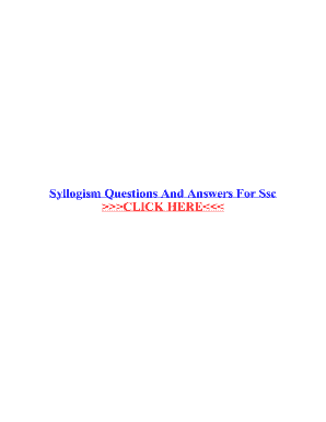 1000 Syllogism Questions Pdf With Answers - Fill Online, Printable ...