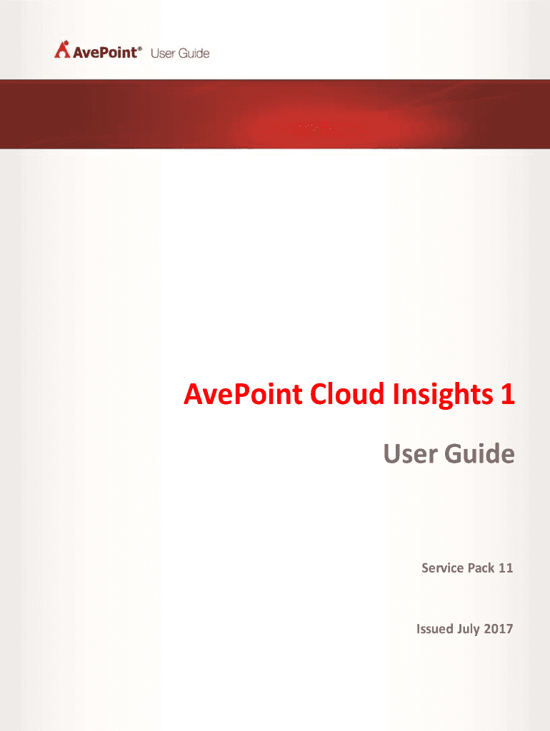 Fillable Online AvePoint Cloud Insights 1 Fax Email Print - pdfFiller