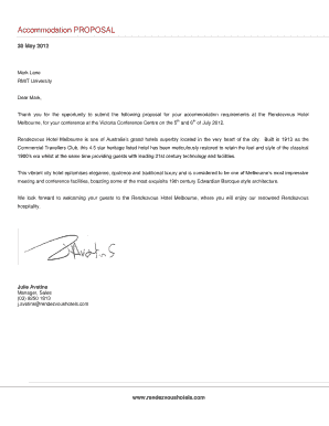 Fillable Online Accommodation PROPOSAL Fax Email Print - pdfFiller
