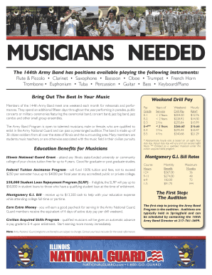 Fillable Online MUSICIANS NEEDED Fax Email Print - pdfFiller
