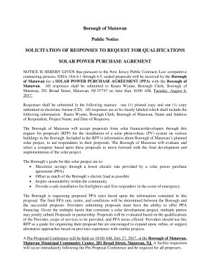 Fillable Online SOLICITATION OF RESPONSES TO REQUEST FOR QUALIFICATIONS Fax Email Print - pdfFiller