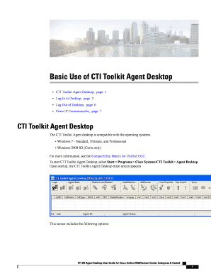 Fillable Online Basic Use of CTI Toolkit Agent Desktop Fax Email Print ...