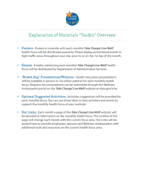 Fillable Online Explanation of Materials Toolkit Overview Fax Email ...