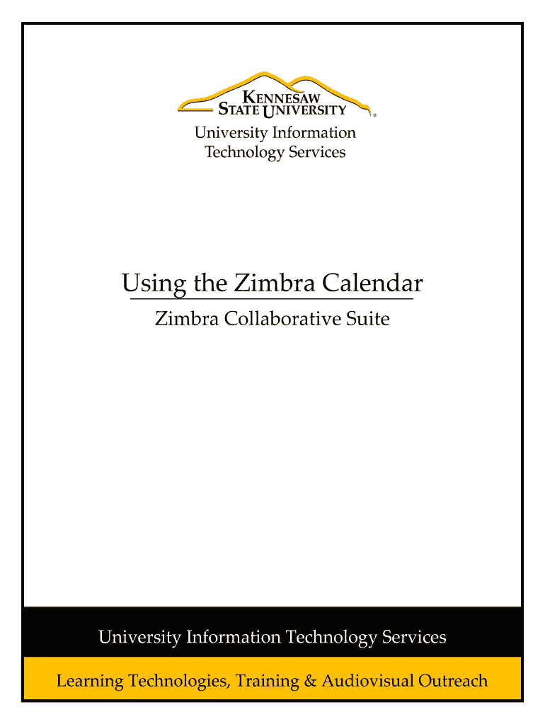 Fillable Online Using the Zimbra Calendar Fax Email Print - pdfFiller