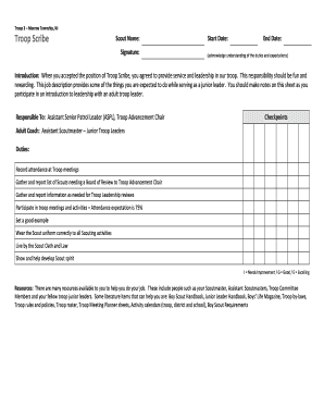 Fillable Online Troop Scribe Fax Email Print - pdfFiller