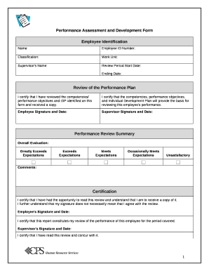 Perance Assessment and Development Doc Template | pdfFiller