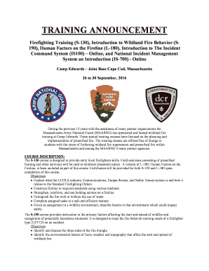 Fillable Online Firefighting Training (S-130), Introduction to Wildland ...