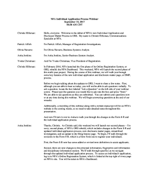 Fillable Online NFA Individual Application Process Webinar Fax Email ...