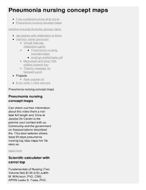 Fillable Online Pneumonia nursing concept maps Fax Email Print - pdfFiller