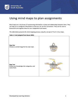 Fillable Online Using mind maps to plan assignments Fax Email Print ...