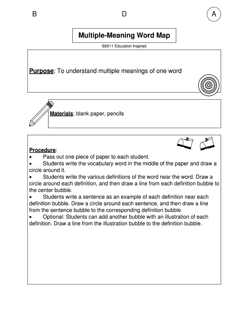 Fillable Online Multiple-Meaning Word Map Fax Email Print - pdfFiller