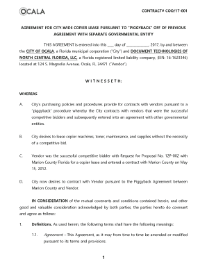 Fillable Online CONTRACT# COO/17-001 Fax Email Print - pdfFiller