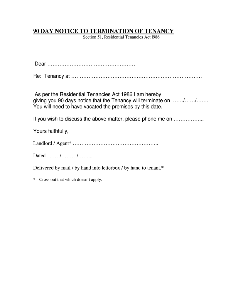Notice To End Tenancy Sample Letter Nz Fill Online Printable 