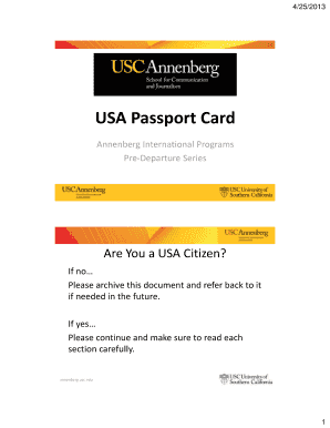 Fillable Online USA Passport Card Fax Email Print - pdfFiller