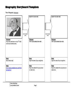 Fillable Online Biography Storyboard Template Fax Email Print - pdfFiller