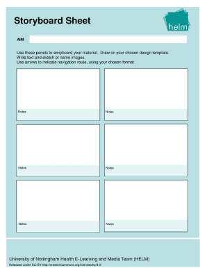 Fillable Online Storyboard Sheet Fax Email Print - pdfFiller