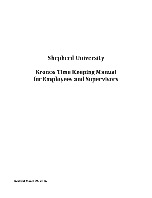 Fillable Online Kronos Time Keeping Manual Fax Email Print - pdfFiller