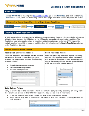 Fillable Online Creating a Staff Requisition Fax Email Print - pdfFiller