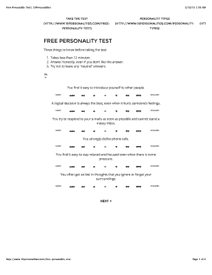 Fillable Online Free Personality Test 16Personalities Fax Email Print ...