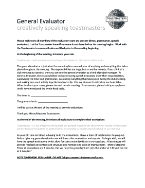 Fillable Online creatively speaking toastmasters Fax Email Print ...
