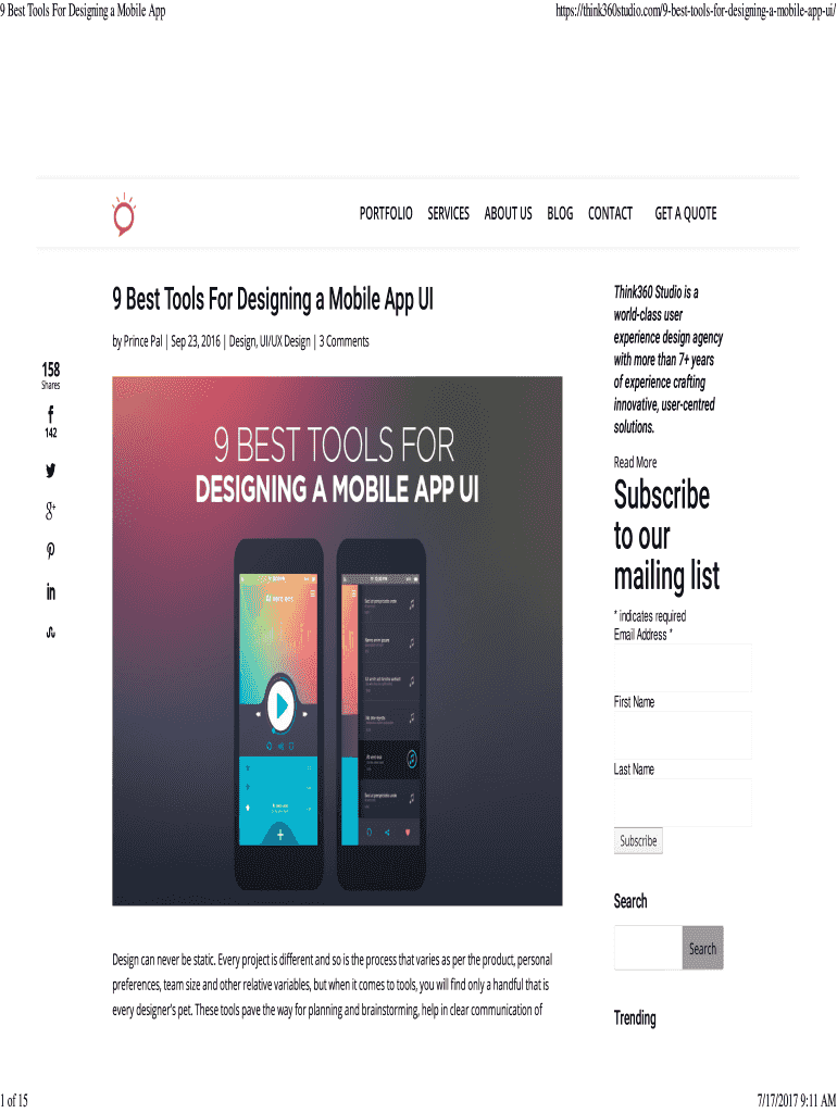 Fillable Online 9 Best Tools For Designing a Mobile App Fax Email Print - pdfFiller